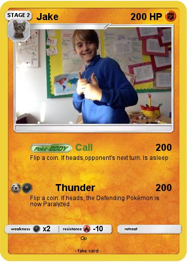 Pokémon Jake 1640 1640 - Call - My Pokemon Card