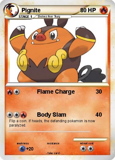 Pokémon Pignite 88 88 - Flame Charge - My Pokemon Card