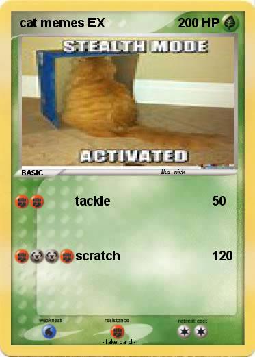 Pokémon cat memes EX - tackle - My Pokemon Card