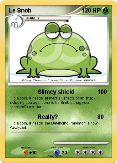 Pokémon Le Snob - Slimey shield - My Pokemon Card
