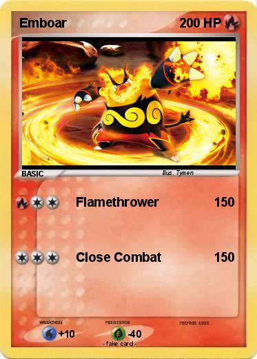 Pokémon Emboar 1529 1529 - Flamethrower - My Pokemon Card