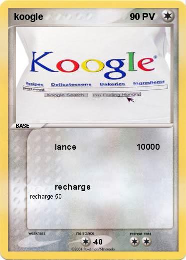 Pokémon koogle - lance 10000 - Ma carte Pokémon