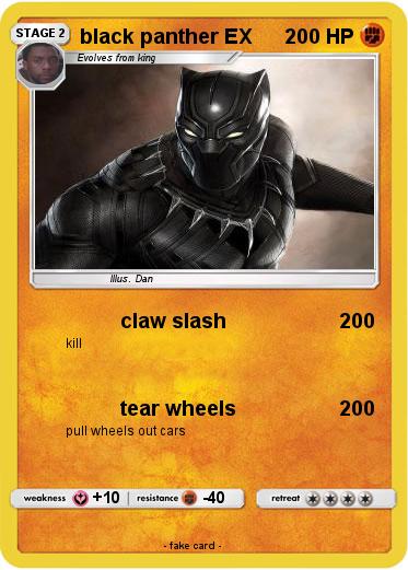 Pokémon black panther EX 4 4 - claw slash - My Pokemon Card