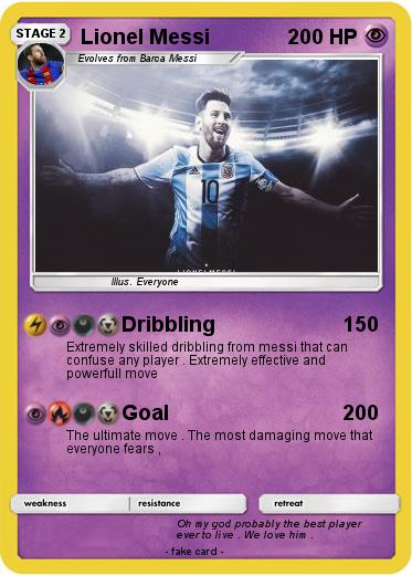 Pokémon Lionel Messi 585 585 - Dribbling - My Pokemon Card