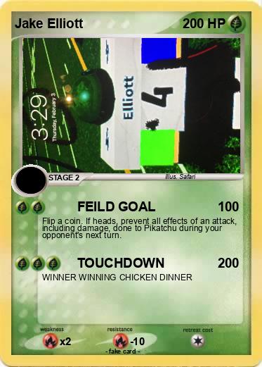 Pokémon Jake Elliott - FEILD GOAL - My Pokemon Card