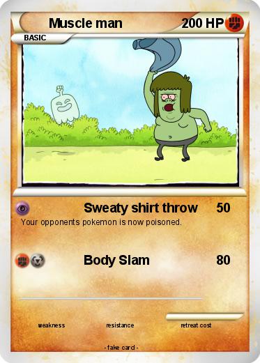 Pokémon Muscle man 148 148 - Sweaty shirt throw - My Pokemon Card