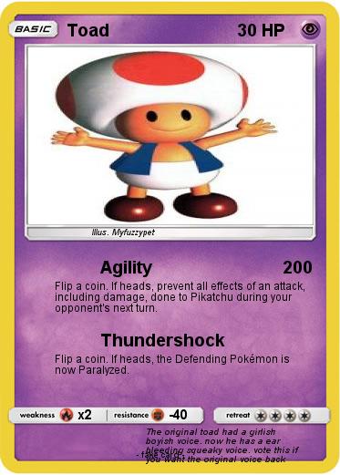 Pokémon Toad 1252 1252 - Agility - My Pokemon Card