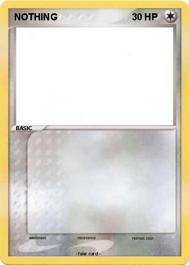 Pokémon NOTHING 500 500 - My Pokemon Card