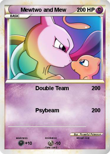 Pokémon Mewtwo and Mew 31 31 - Double Team - My Pokemon Card