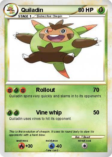 Pokémon Quiladin - Rollout - My Pokemon Card