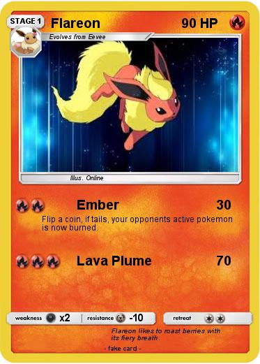Pokémon Flareon 809 809 - Ember - My Pokemon Card