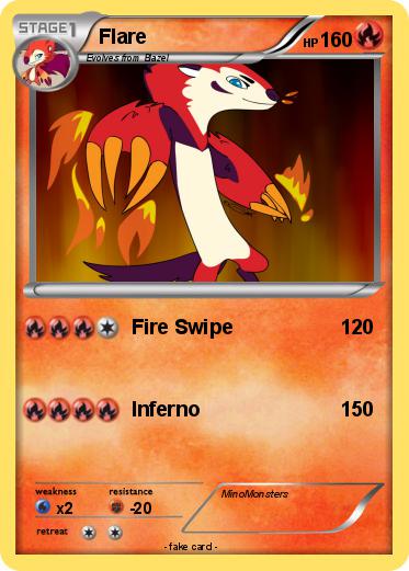 Pokémon Flare 269 269 - Fire Swipe - My Pokemon Card