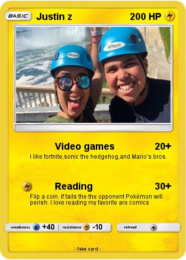 Pokémon Justin z - Video games - My Pokemon Card