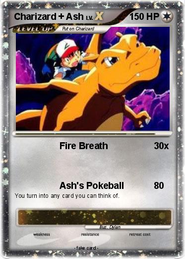 Pokémon Charizard Ash - Fire Breath - My Pokemon Card