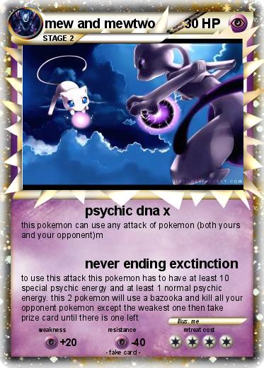 Pokémon mew and mewtwo 180 180 - psychic dna x - My Pokemon Card