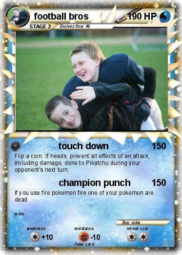 Pokémon football bros - touch down - My Pokemon Card