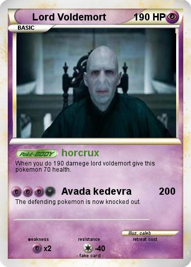 Pokémon Lord Voldemort 333 333 - horcrux - My Pokemon Card