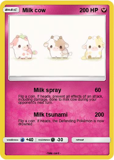 Pokémon Milk cow - Milk spray - My Pokemon Card