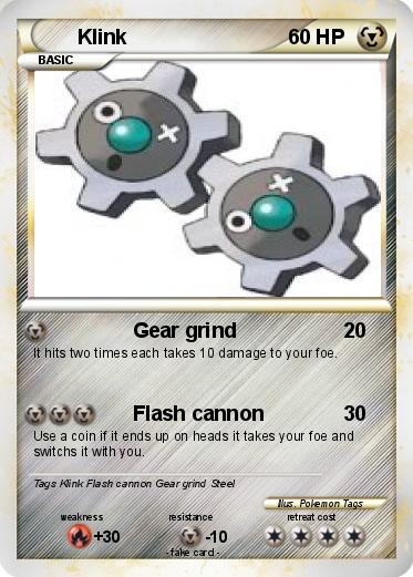 Pokémon Klink 6 6 - Gear grind - My Pokemon Card