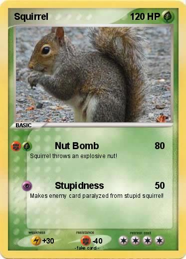 Pokémon Squirrel 33 33 - Nut Bomb - My Pokemon Card