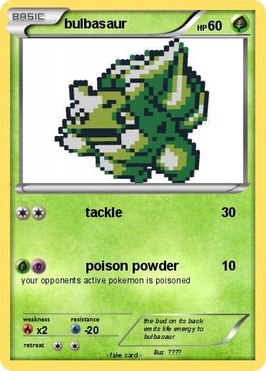 Pokémon bulbasaur 1507 1507 - tackle - My Pokemon Card