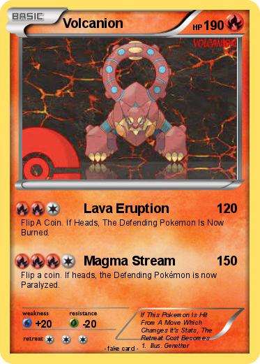 Pokémon Volcanion 55 55 - Lava Eruption - My Pokemon Card