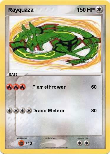 Pokémon Rayquaza 808 808 - Flamethrower - My Pokemon Card