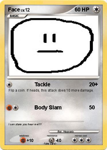 Pokémon Face 365 365 - Tackle - My Pokemon Card