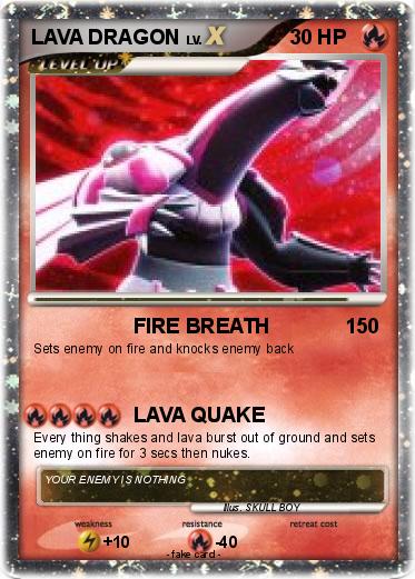 Pokémon LAVA DRAGON 41 41 - FIRE BREATH - My Pokemon Card