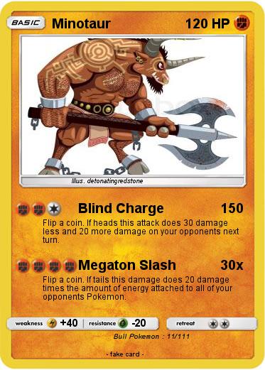 Pokémon Minotaur 152 152 - Blind Charge - My Pokemon Card
