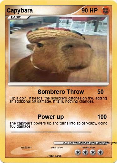 Pokémon Capybara 194 194 - Sombrero Throw - My Pokemon Card