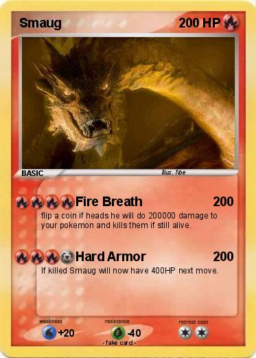 Pokémon Smaug 127 127 - Fire Breath - My Pokemon Card