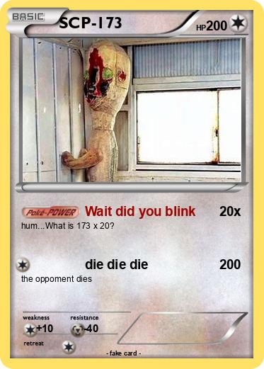 Pokémon SCP 173 232 232 - Wait did you blink - My Pokemon Card