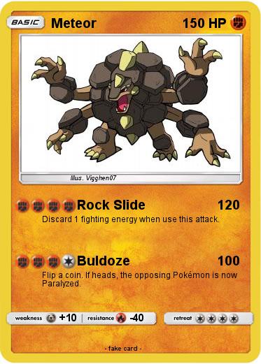 Pokémon Meteor 97 97 - Rock Slide - My Pokemon Card