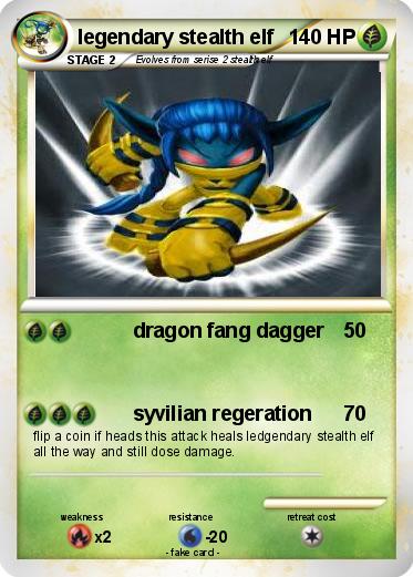 Pokémon legendary stealth elf 3 3 - dragon fang dagger - My Pokemon Card