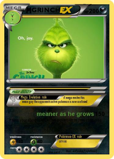 Pokémon GRINCH 63 63 - meaner as he grows - My Pokemon Card