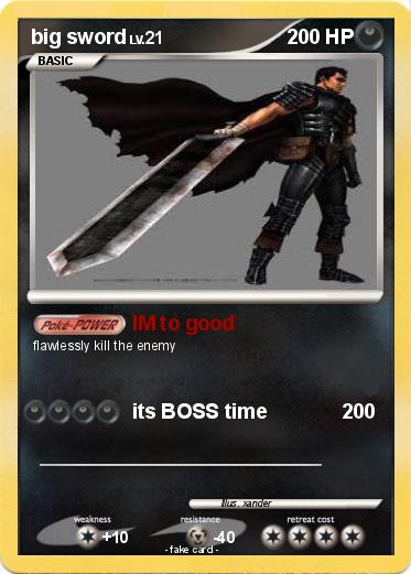 Pokémon big sword - IM to good - My Pokemon Card