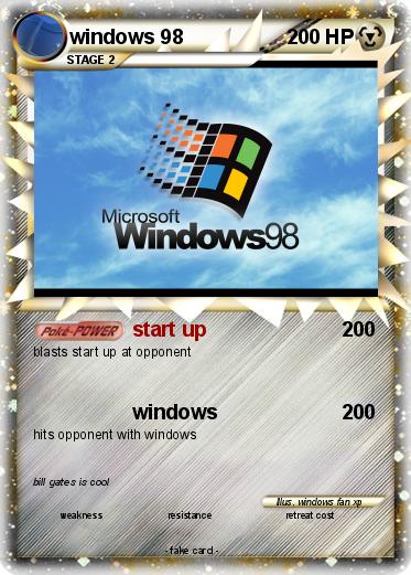 Pokémon windows 98 40 40 - start up - My Pokemon Card