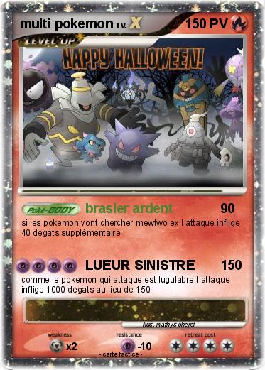 Pokémon multi pokemon 8 8 - brasier ardent - Ma carte Pokémon