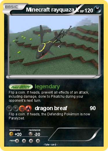 Pokémon Minecraft rayquaza L - legendary - My Pokemon Card