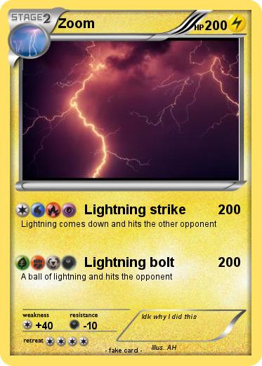 Pokémon Zoom 79 79 - Lightning strike - My Pokemon Card