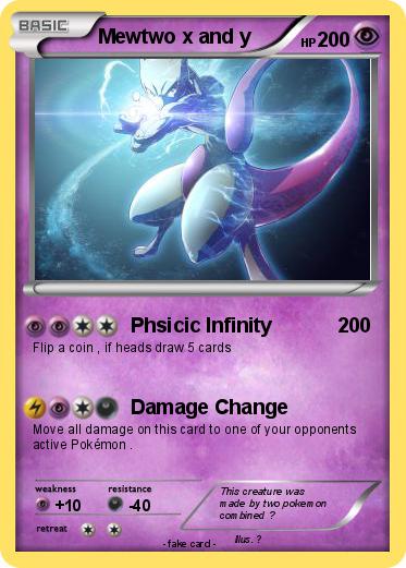 Pokémon Mewtwo x and y 5 5 - Phsicic Infinity - My Pokemon Card