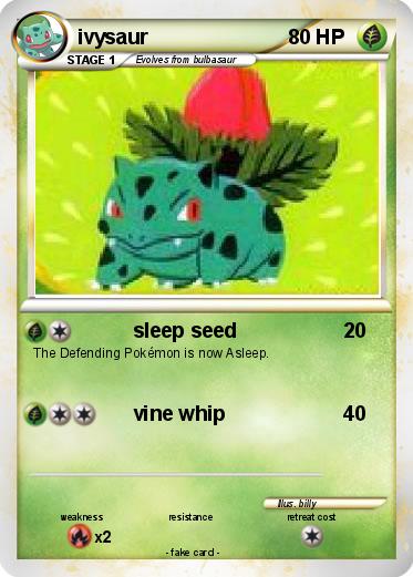 Pokémon ivysaur 526 526 - sleep seed - My Pokemon Card