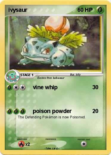Pokémon ivysaur 523 523 - vine whip - My Pokemon Card