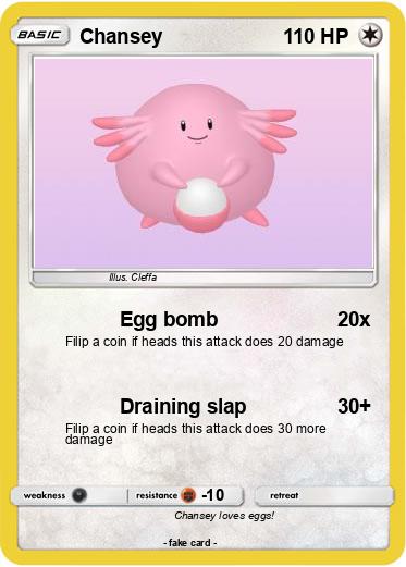 Pokémon Chansey 120 120 - Egg bomb - Twoja własna karta pokemon