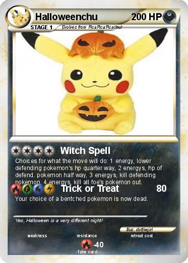 Pokémon Halloweenchu - Witch Spell - My Pokemon Card
