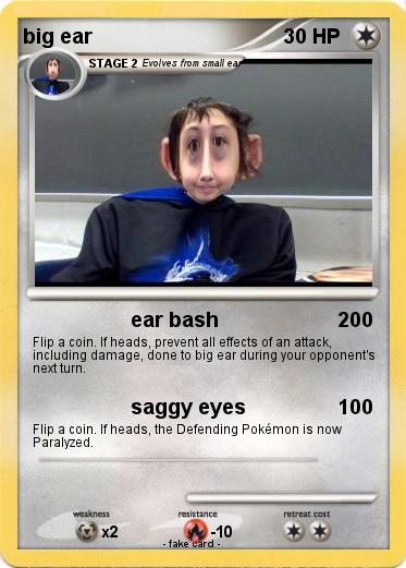 Pokémon big ear 2 2 - ear bash - My Pokemon Card