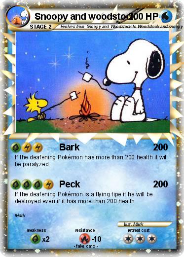 Pokémon Snoopy and woodstock 3 3 - Bark - My Pokemon Card