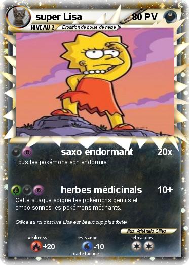 Pokémon super Lisa 2 2 - saxo endormant - Ma carte Pokémon