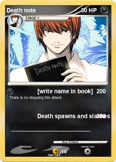 Pokémon Death note 66 66 - [write name in book] - My Pokemon Card
